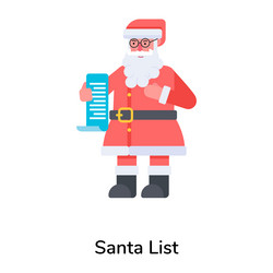Santa list Royalty Free Vector Image - VectorStock