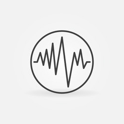 Sound wave logo icon template Royalty Free Vector Image
