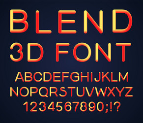 Red font design set Royalty Free Vector Image - VectorStock