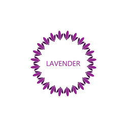 Lavender flower logo design Royalty Free Vector Image
