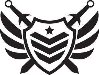 Army logo icon sign symbol military shield circle Vector Image