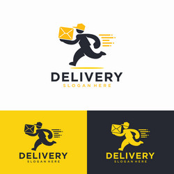 Fast delivery logo design template Royalty Free Vector Image