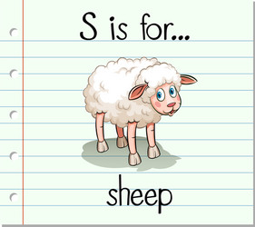 Animals alphabet s is for sheep Royalty Free Vector Image