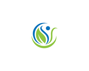 Creative healthy life physiotherapy logo design Vector Image