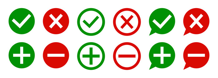 Funny cartoon mathematical signs of plus and minus