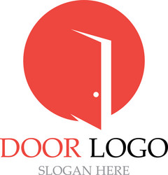 Door logo for home and building Royalty Free Vector Image