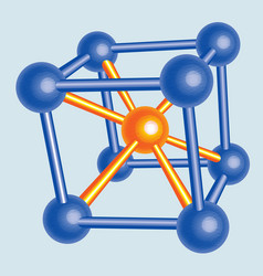 Molecular three surrounding electrons grid Vector Image