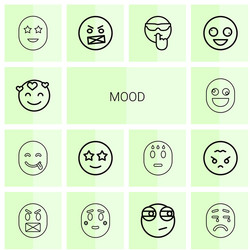 Mood icons Royalty Free Vector Image - VectorStock