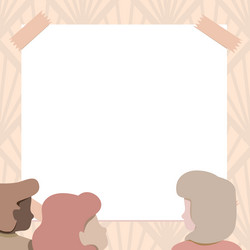 Team members looking at whiteboard brainstorming Vector Image