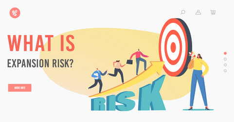 Risk management landing page template high Vector Image
