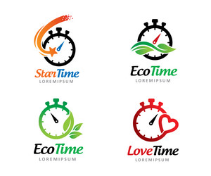 Nature time logo icon design Royalty Free Vector Image