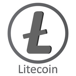Litecoin sign on white Royalty Free Vector Image