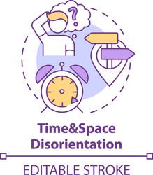Time and space disorientation blue gradient Vector Image