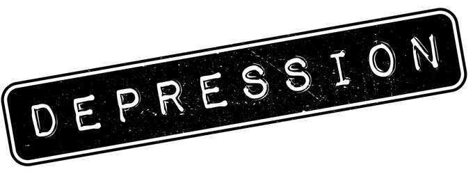 Depression rubber stamp Royalty Free Vector Image