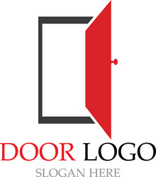Door logo for home and building Royalty Free Vector Image