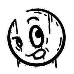 Graffiti grunge face cartoon expression Royalty Free Vector