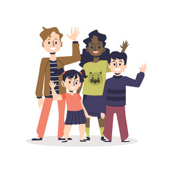 Kids Waving Goodbye Clipart