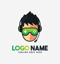 Pro gamer - gaming logo design template bundle Vector Image