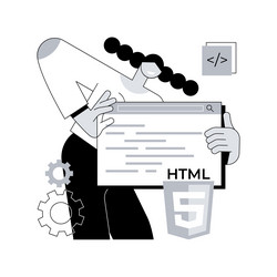 Html5 programming concept metaphor Royalty Free Vector Image