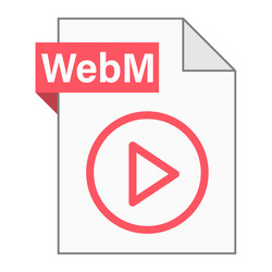 Modern flat design of webm file icon for web Vector Image