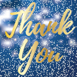 Thank you text sign isolated on gradient Vector Image