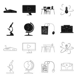 Design of education and learning sign Royalty Free Vector