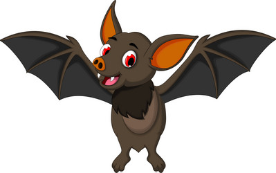 Little fruit bat cartoon animal Royalty Free Vector Image