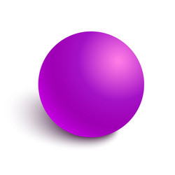 Purple ball on white isolated background Vector Image