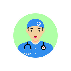 Simple of doctor avatar icon Royalty Free Vector Image