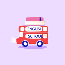 English logo design template Royalty Free Vector Image