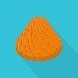 Single shell icon cartoon style Royalty Free Vector Image