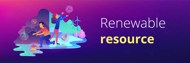 Renewable resource banner template Royalty Free Vector Image