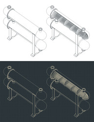 Shell and tube heat exchanger structure Royalty Free Vector