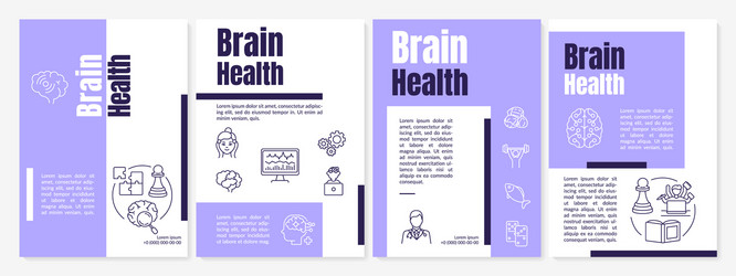 Brain diseases diagnostics brochure template Vector Image