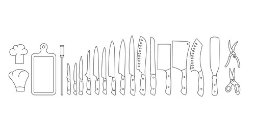 Knife Outline Chef Vector Images (over 7,100)