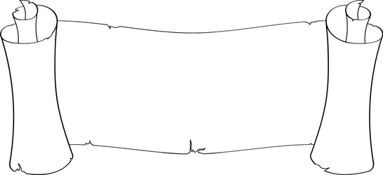 Paper scrolls outline drawing Royalty Free Vector Image