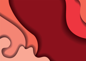 Red waves background inside frame design Vector Image