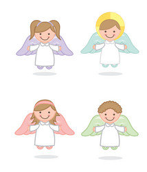 Cute little princess mermaid angel cartoon Vector Image