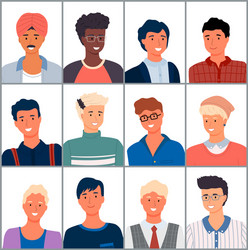 People characters different nationality Royalty Free Vector