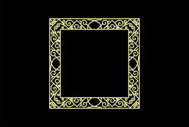 Luxury geometric square frame logo icon design Vector Image
