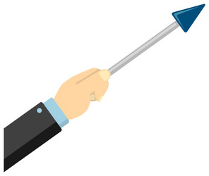 Hand holding pointing stick business person Vector Image