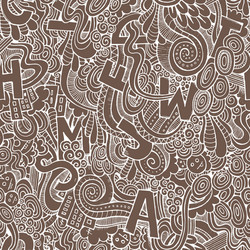 Doodles hand drawn town seamless pattern Vector Image