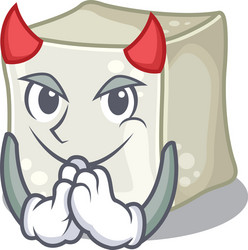 A picture sugar cube showing afraid look face Vector Image