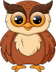 Butterfly on owl head cute cartoon spring Vector Image