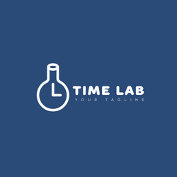 Lab time logo icon design Royalty Free Vector Image