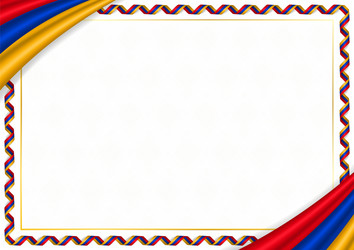 Frame and border of armenia colors flag Royalty Free Vector