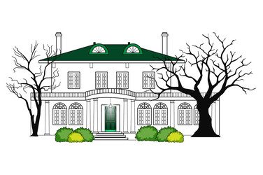 Old historical house home building Royalty Free Vector Image