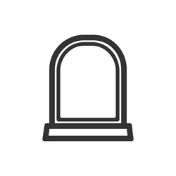 Gravestone logo tombstone icon headstone Vector Image