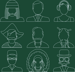 Human body shapes male figures types set Vector Image