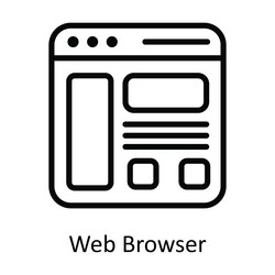 Web browser fill outline icon design illust Vector Image